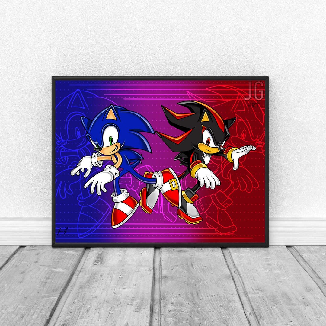 Sonic X Shadow Print - Etsy