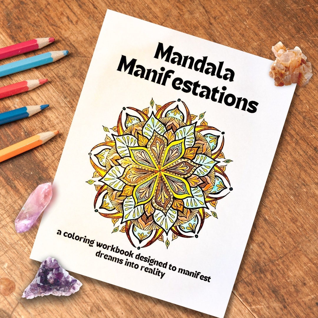 Mandala Manifestation Workbook | Printable Coloring Book | Affirmations ...