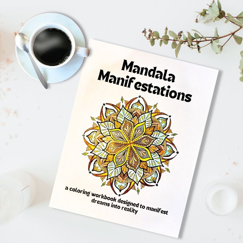 Mandala Manifestation Workbook | Printable Coloring Book | Affirmations ...