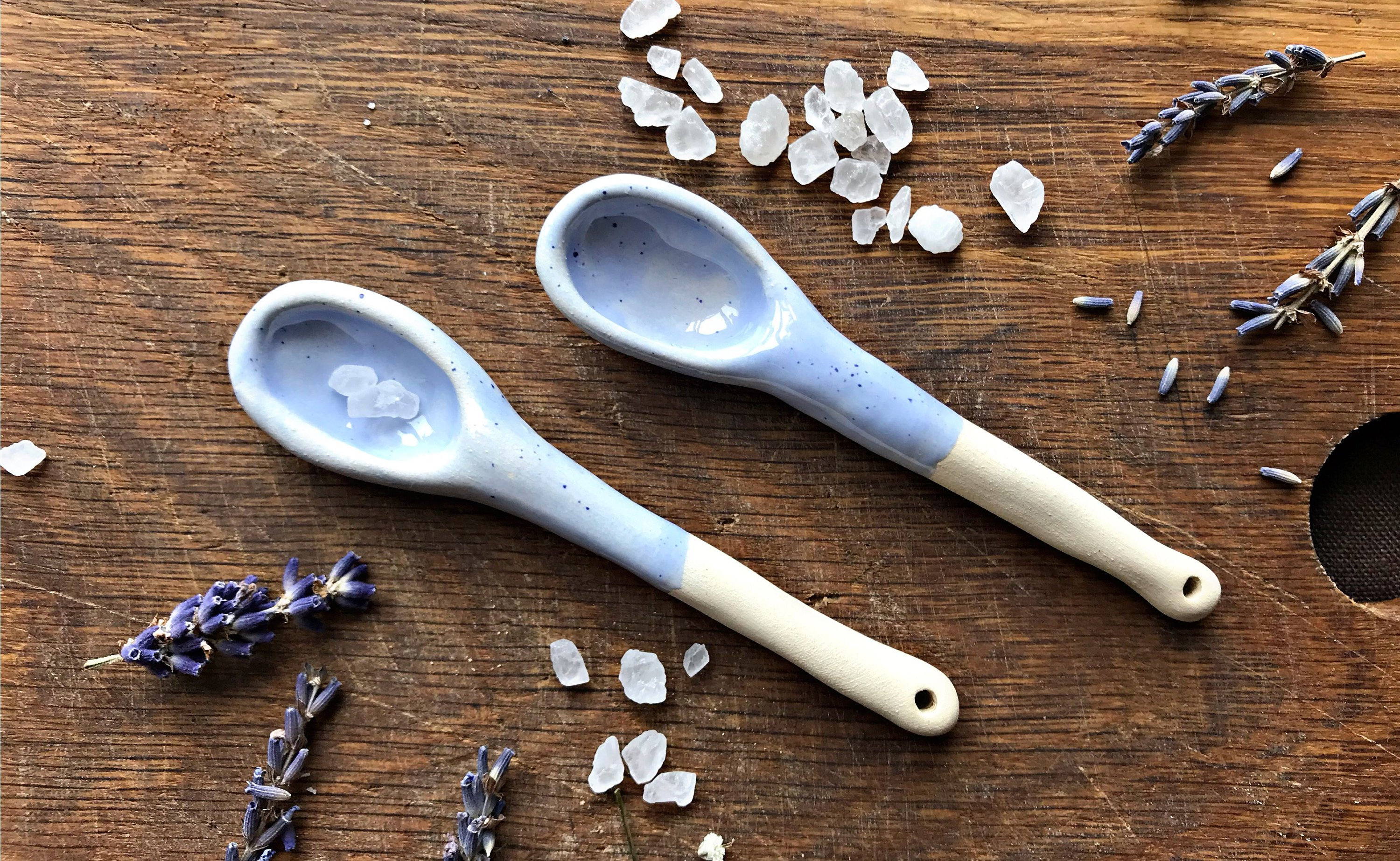 Sky Blue Ceramic Tea Spoon Small Ceramic Spoon Pottery - Etsy Canada