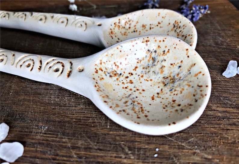 Caramel Ceramic Spoon Tea Spoon Pottery Serving Spoon - Etsy