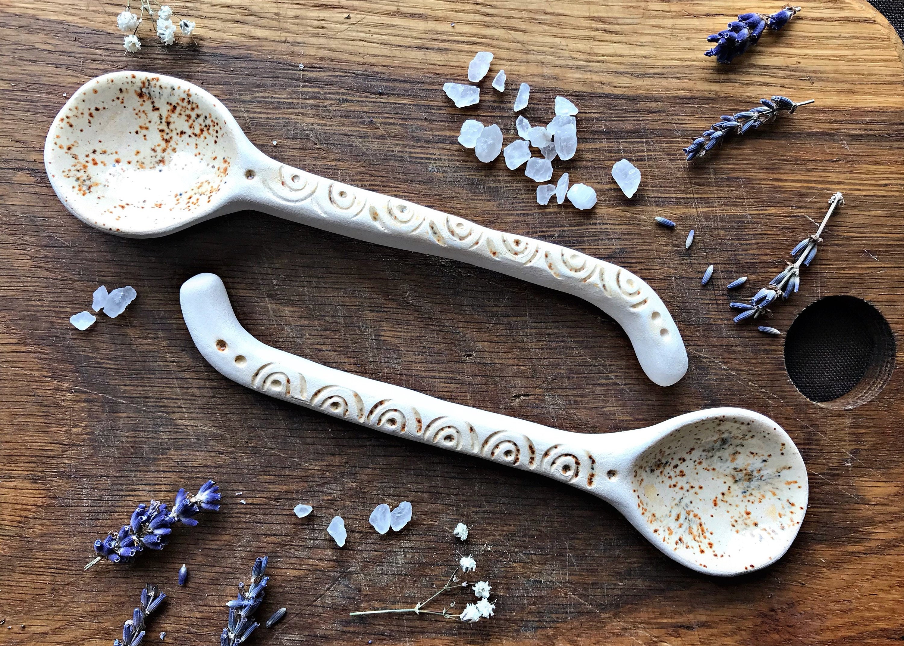 Caramel Ceramic Spoon Tea Spoon Pottery Serving Spoon - Etsy