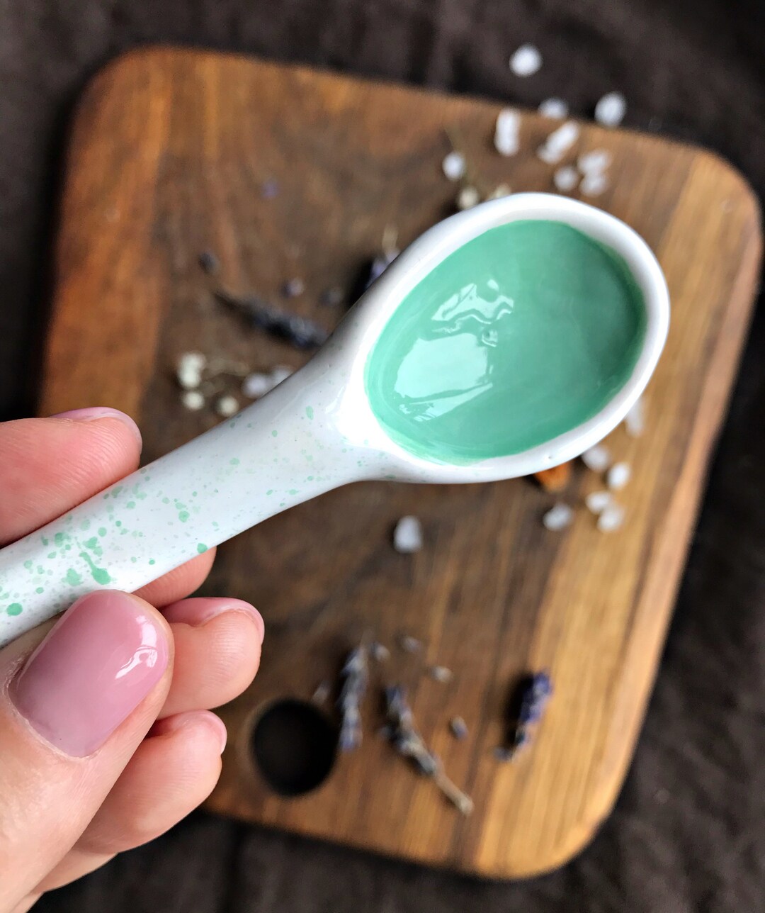 Ceramic Tea Spoon, Small Ceramic Spoon, Pottery Serving Spoon ...