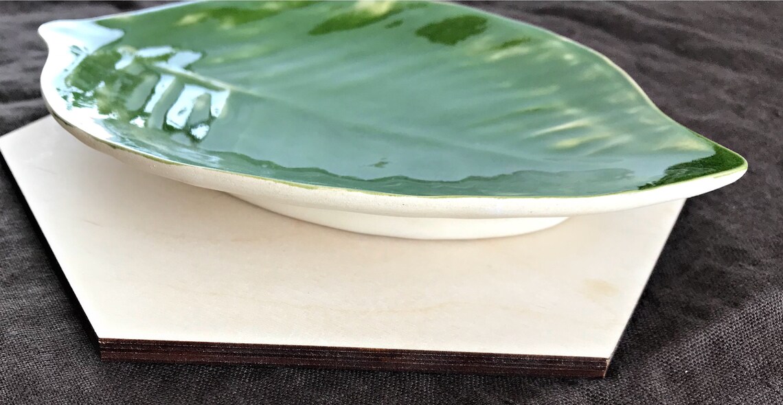 Leaf Shaped Dish Ring Dish Ceramic Leaf Platter Pottery - Etsy