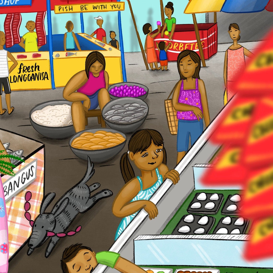 PALENGKE Filipino Art Tagalog Illustration Philippine - Etsy Canada