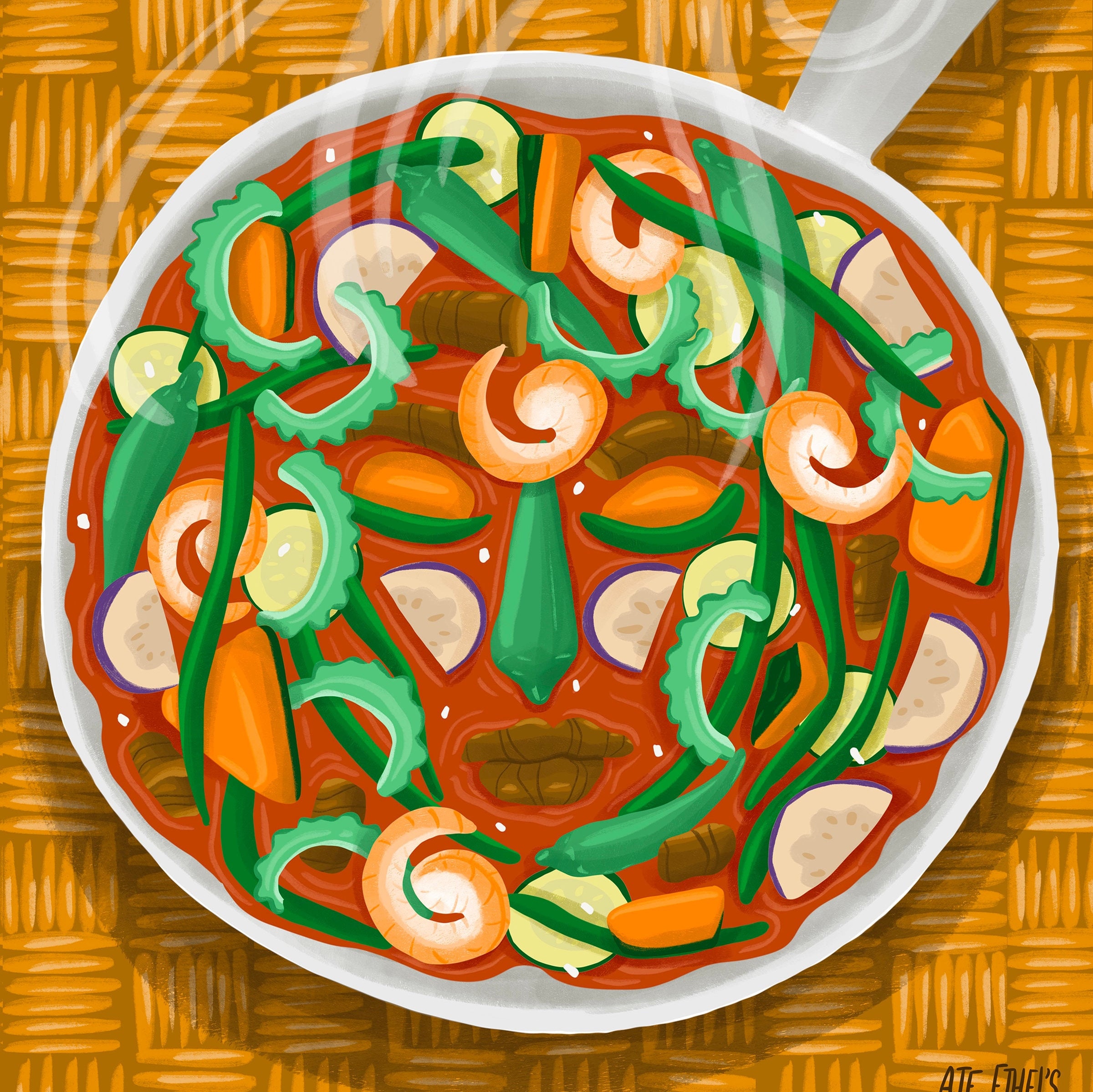 Pinakbet Filipina Filipino Art Illustration - Etsy Singapore