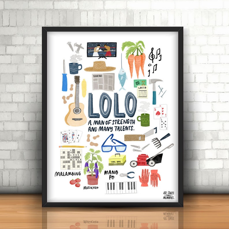 LOLA/LOLO PRINTS Filipino Art Tagalog Illustration - Etsy