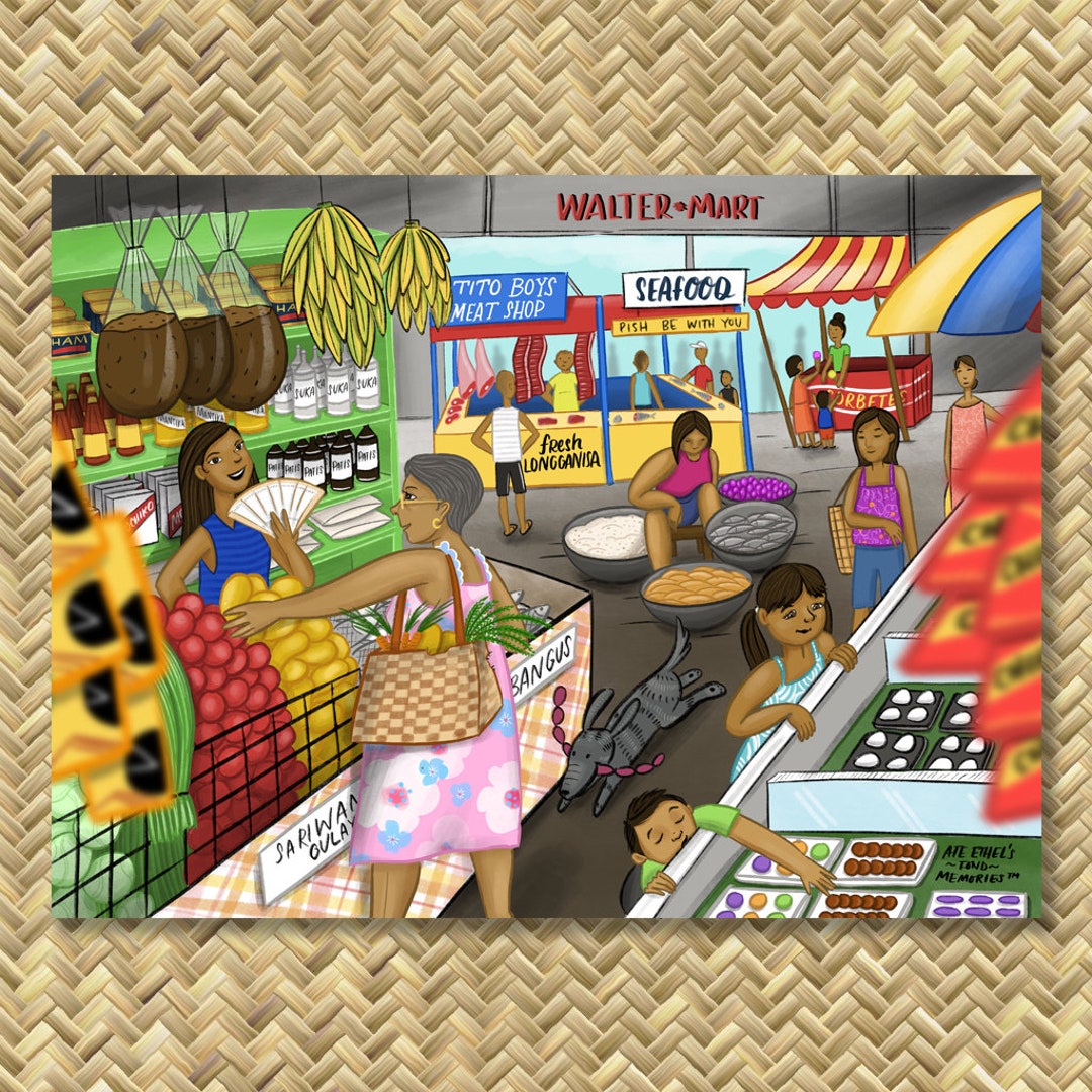 PALENGKE | Filipino Art | Tagalog | Illustration | Philippine Market ...