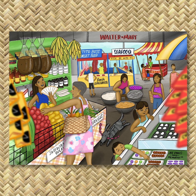 PALENGKE | Filipino Art | Tagalog | Illustration | Philippine Market ...