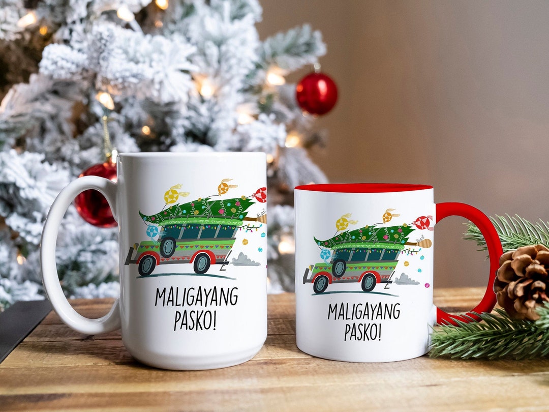 Jeepney | Maligayang Pasko | Merry Christmas in Tagalog | 15oz Coffee ...
