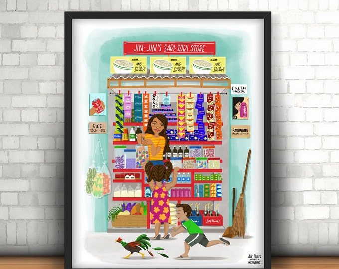 Sari-sari Store Print Filipino Convenient Store Tagalog Snack Art ...