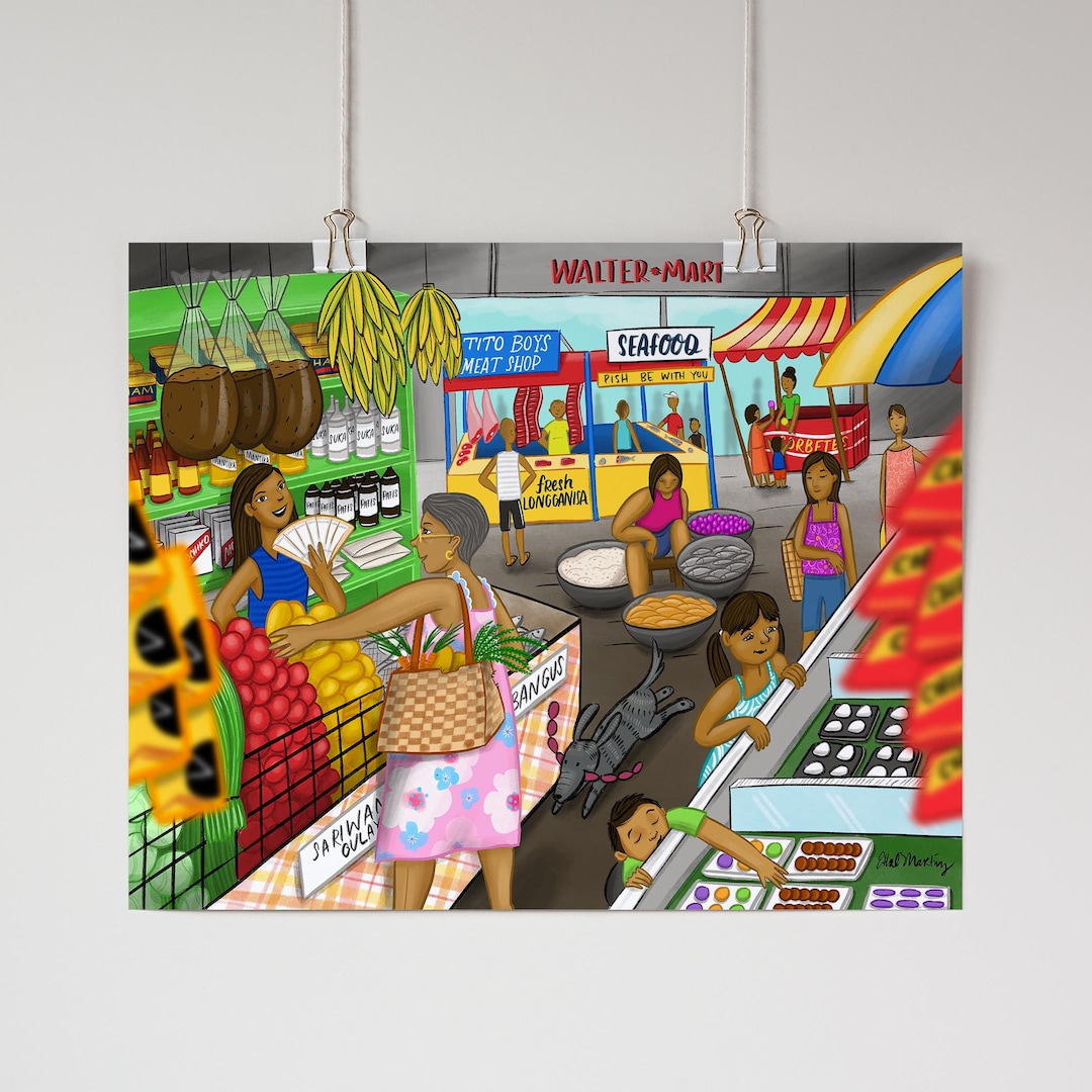 PALENGKE | Filipino Art | Tagalog | Illustration | Philippine Market ...