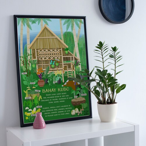 Bahay Kubo Children's Art Filipino Art Tagalog - Etsy Bahay Kubo Children's Art Filipino Art Tagalog - Etsy