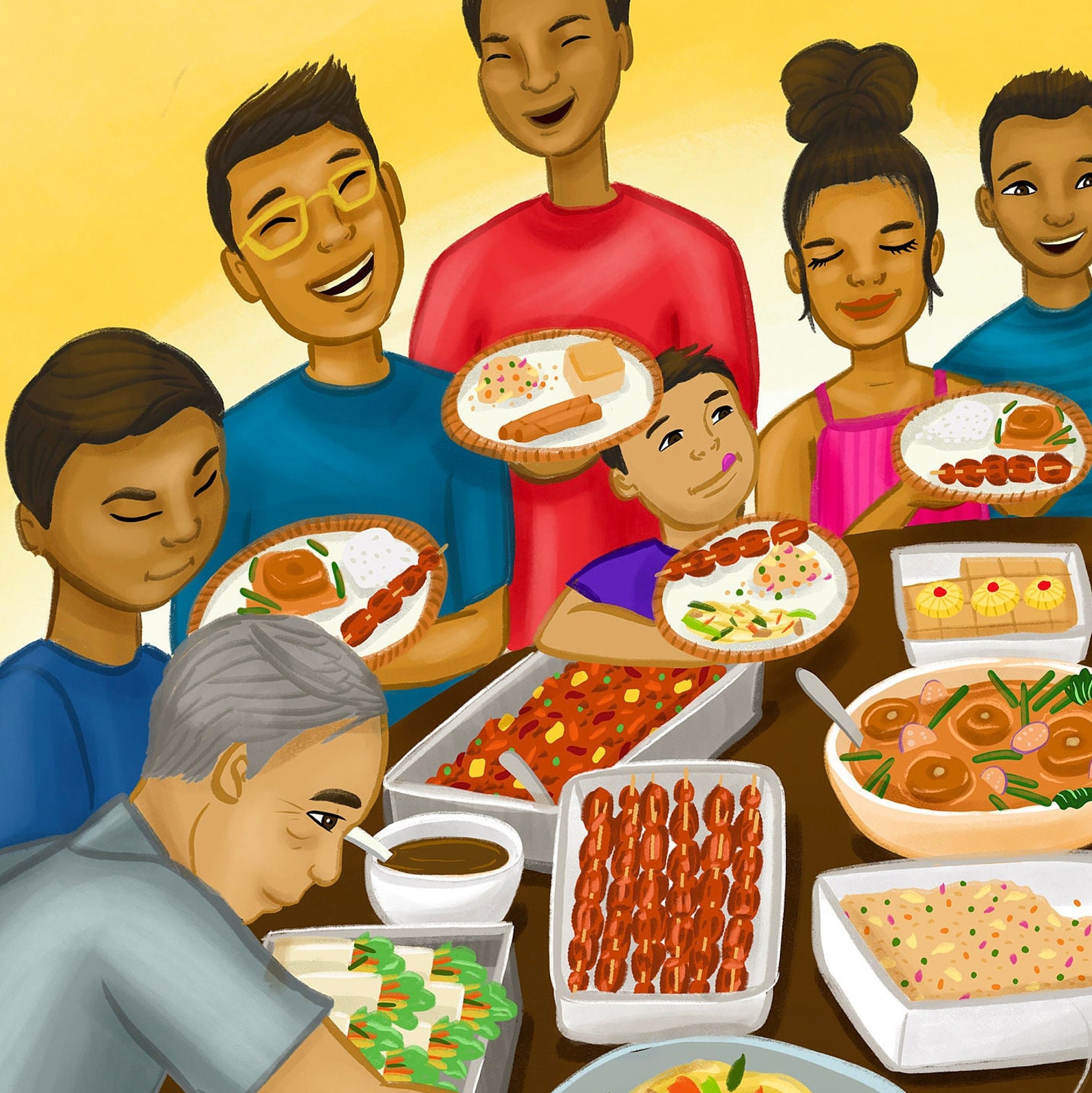 PILIPINO POTLUCK Filipino Art Tagalog Illustration - Etsy UK