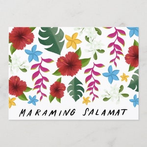Maraming Salamat Digital Illustration on Card Thank You Very Much ...