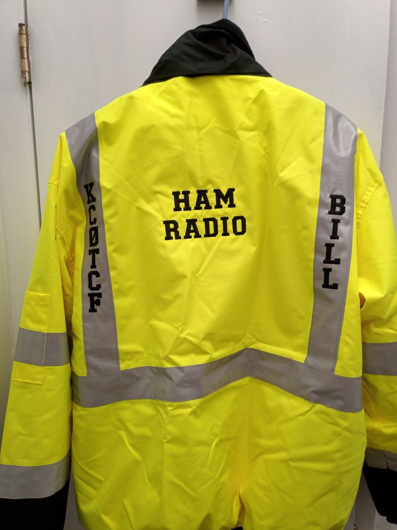 HAM RADIO 3-season Coat With Large Logo on Back Only and Name and Call ...