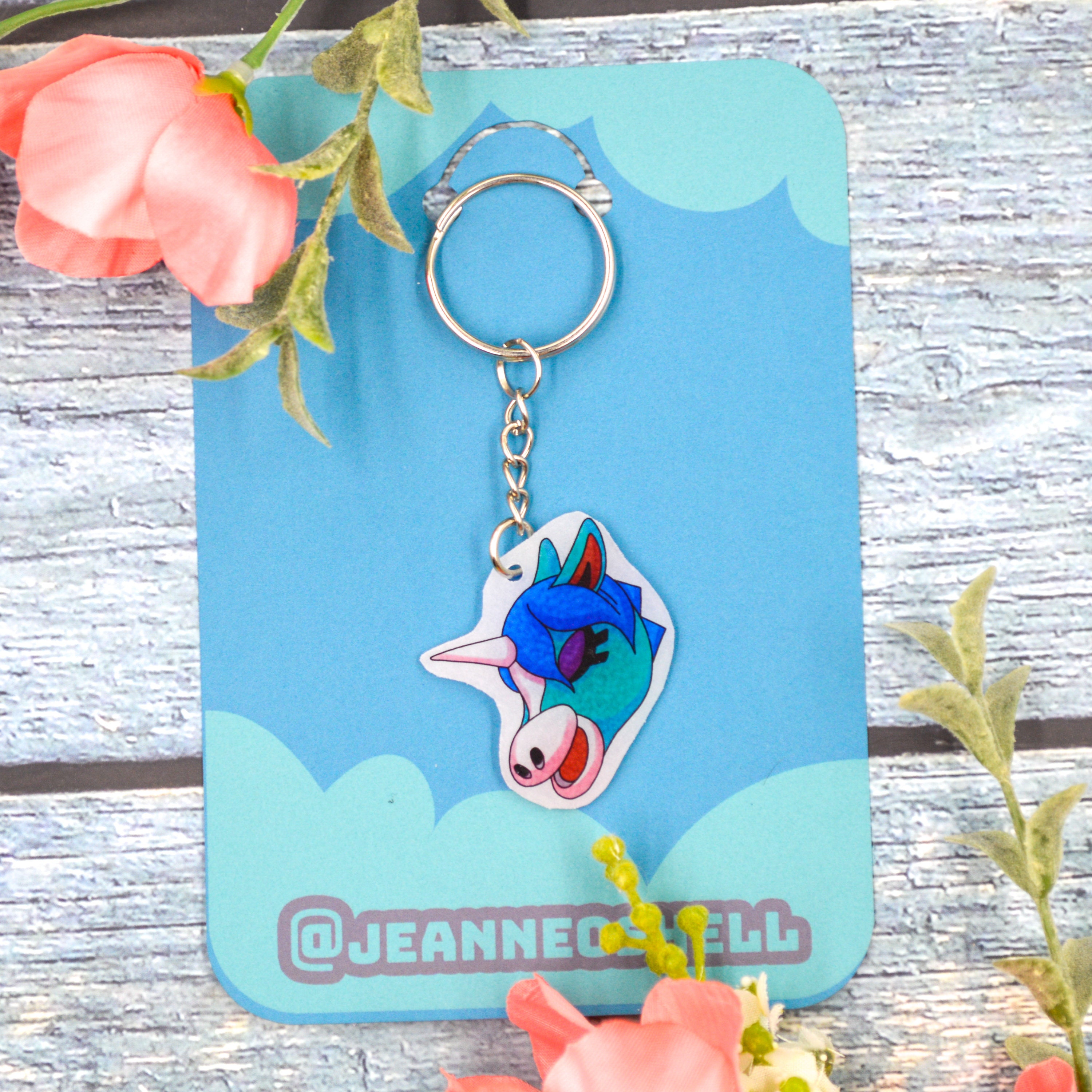 Animal Crossing Art Keychain Isabelle Raymond KK Slider - Etsy