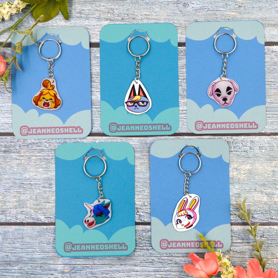 Animal Crossing Art Keychain Isabelle Raymond KK Slider - Etsy