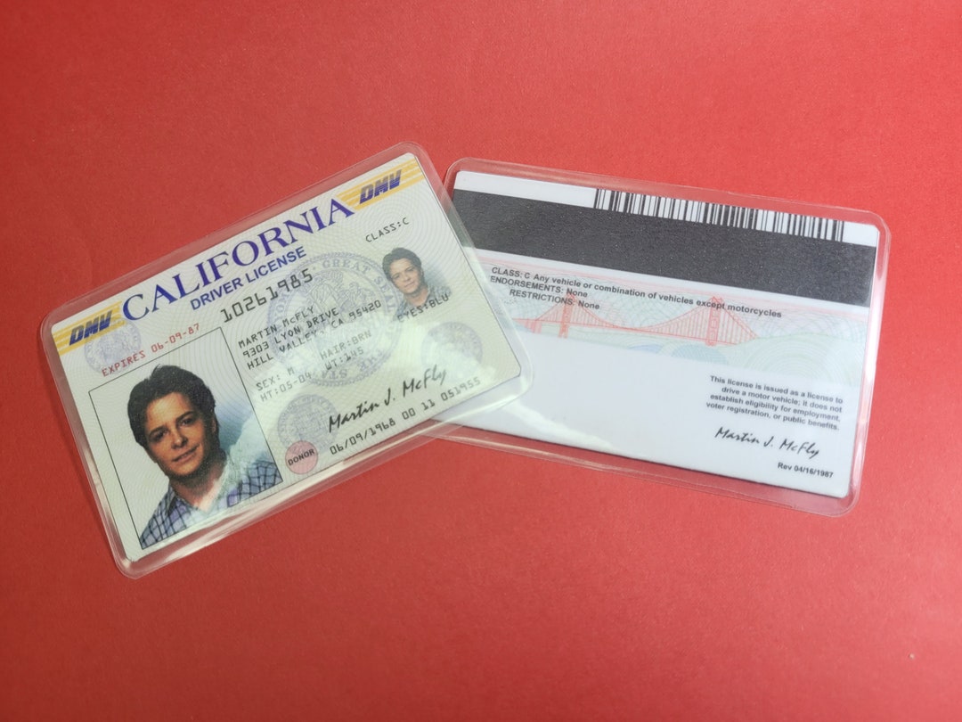 Marty Mcfly BTTF Driver's License (printable File) - Etsy