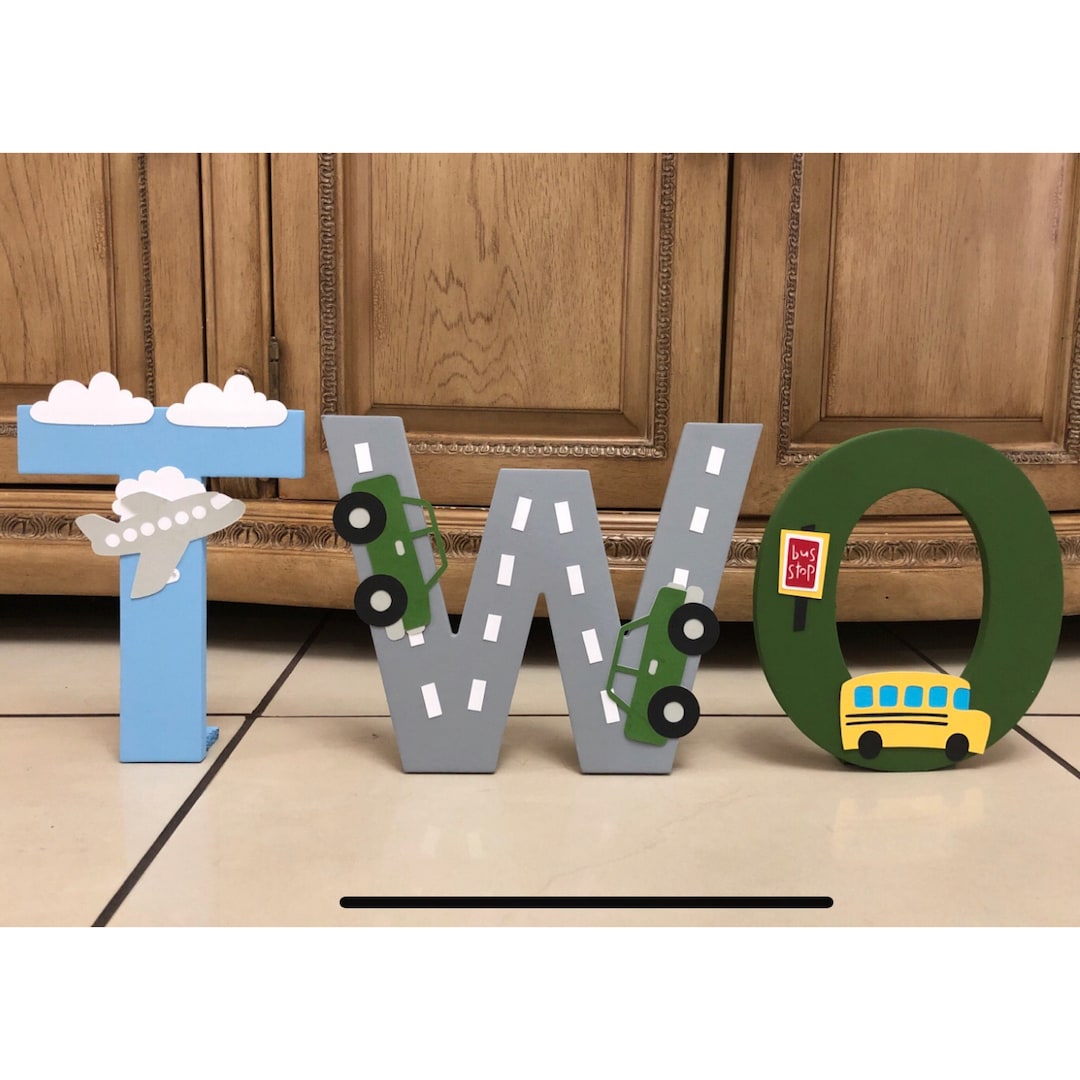 Transportation Birthday Party Letters (price is per Letter ...