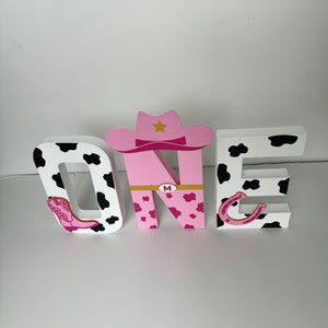 Pink Cowgirl 3D Letter for Birthdays or Room Decorations | Rodeo First ...
