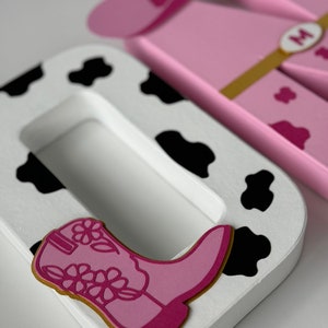 Pink Cowgirl 3D Letter for Birthdays or Room Decorations | Rodeo First ...