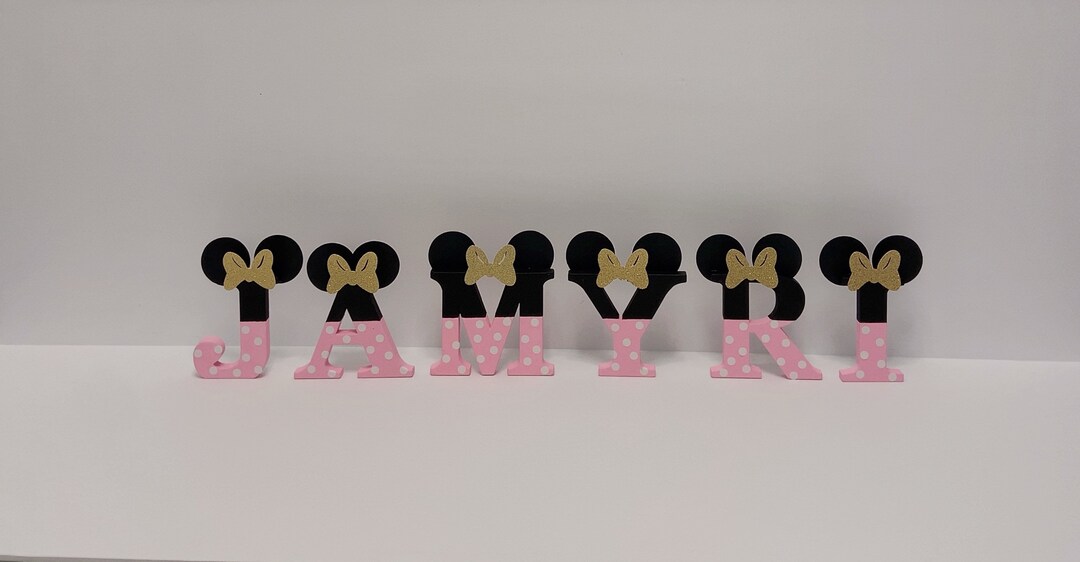 Minnie Mouse Custom Name Letters 3 Minnie Mouse Birthday Minnie Letters ...