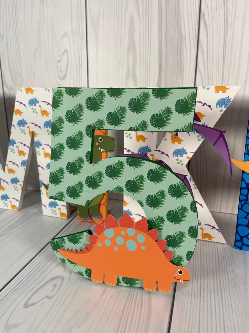 Dinosaur Birthday Letters Dino Party Birthday Letters - Etsy