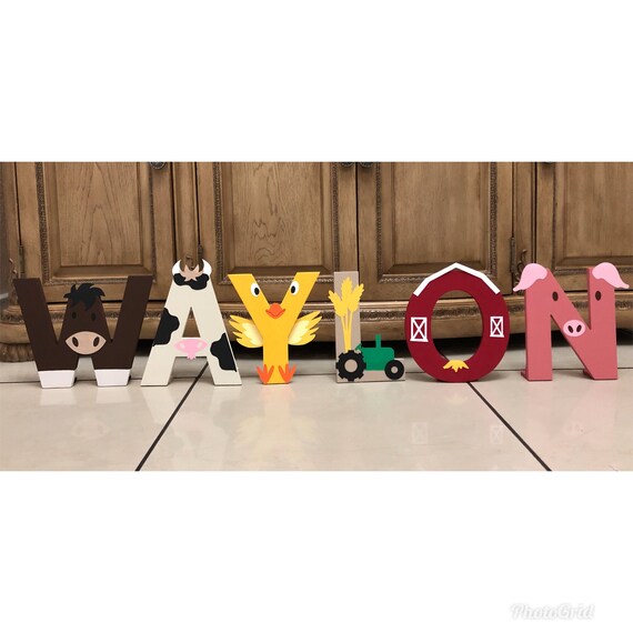 Barnyard Birthday Letters price is per Letter Farm Animal - Etsy