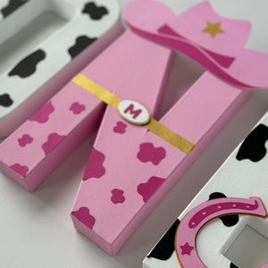 Pink Cowgirl 3D Letter for Birthdays or Room Decorations | Rodeo First ...