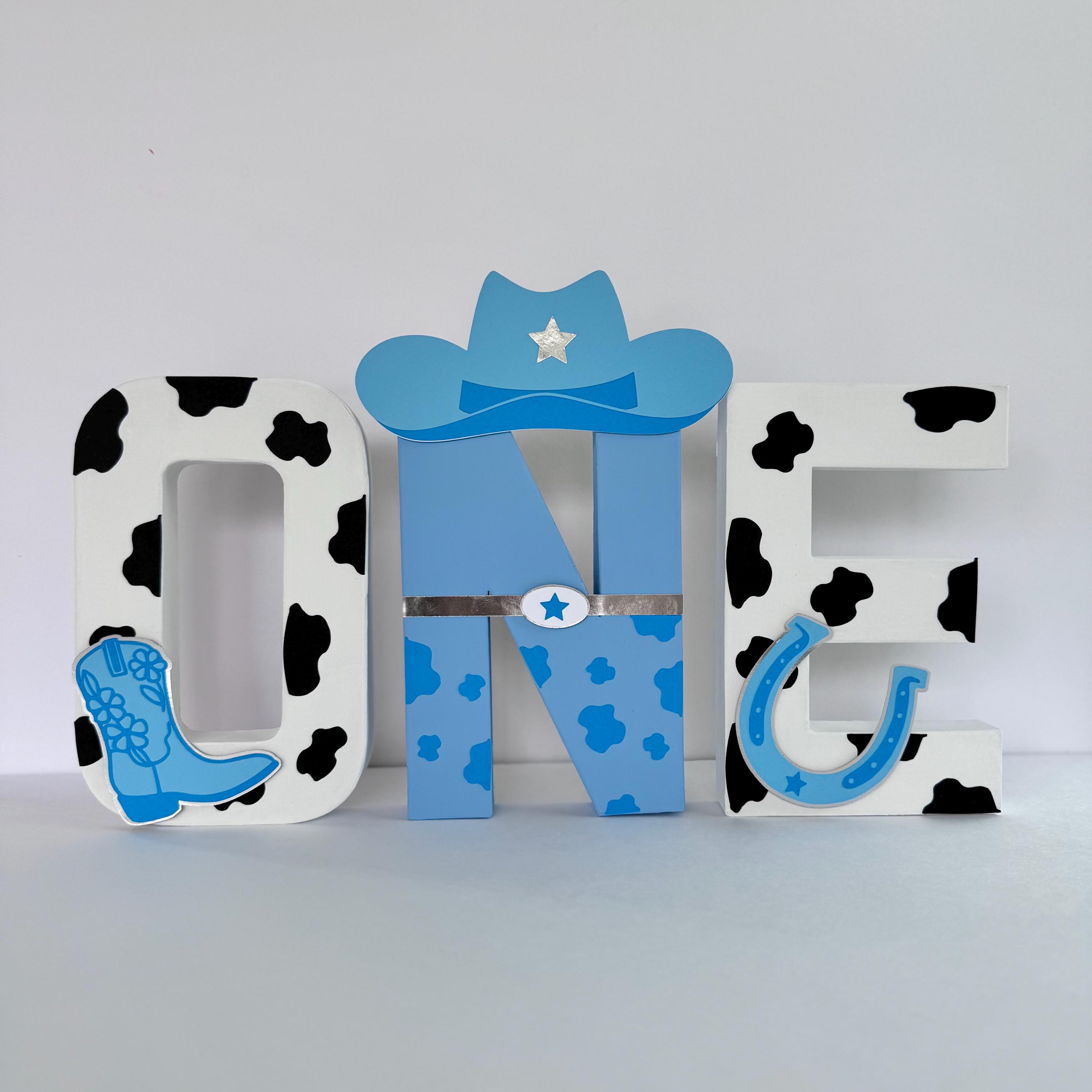 Pink Cowgirl 3D Letter for Birthdays or Room Decorations | Rodeo First ...
