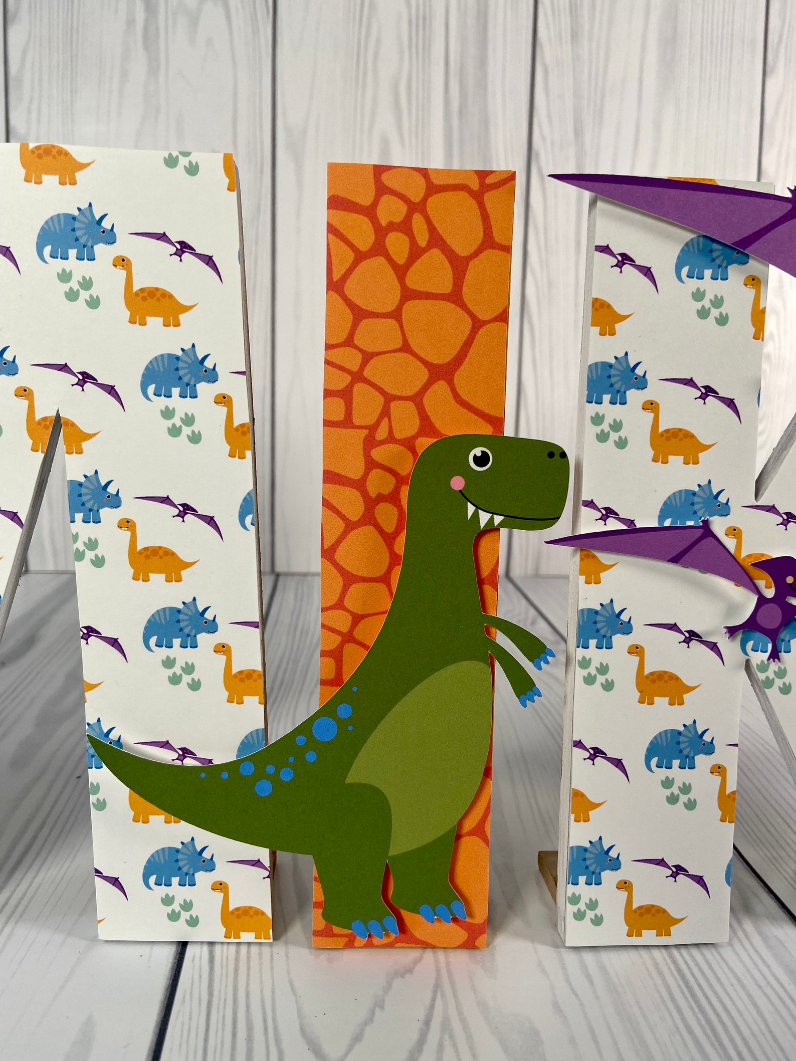 Dinosaur Birthday Letters Dino Party Birthday Letters - Etsy