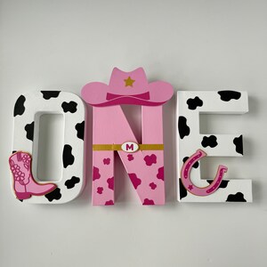 Pink Cowgirl 3D Letter for Birthdays or Room Decorations Rodeo First ...