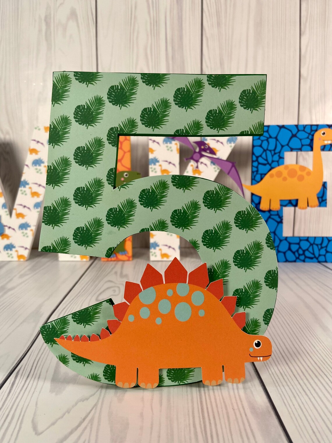 Dinosaur Birthday Letters Dino Party Birthday Letters - Etsy