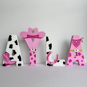 Pink Cowgirl 3D Letter for Birthdays or Room Decorations | Rodeo First ...