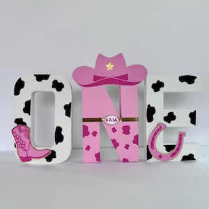 Pink Cowgirl 3D Letter for Birthdays or Room Decorations | Rodeo First ...