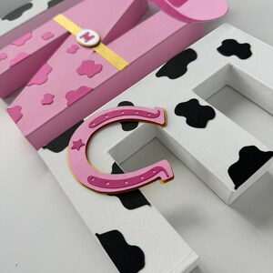Pink Cowgirl 3D Letter for Birthdays or Room Decorations | Rodeo First ...
