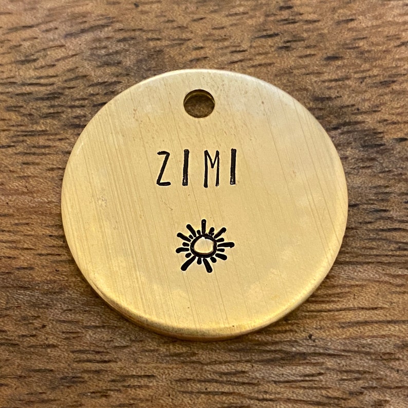 Dog ID Tag Sun Dog Tag Trees Dog Tag Dog Tags Sunshine Dog - Etsy