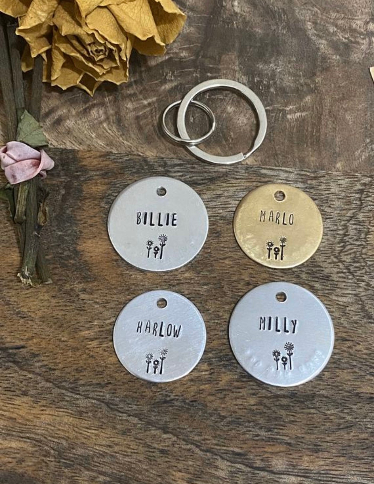 Tiny Pet Id Tag Engraved Dog Name Tag Dog Tag Small Dog | Etsy