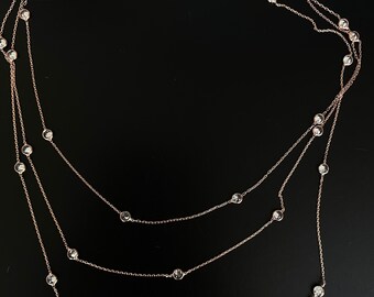 Three Row Necklace | Etsy