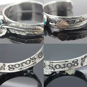 Takahashi Goro Turquoise Feather Braclet S925 Silver Sterling - Etsy