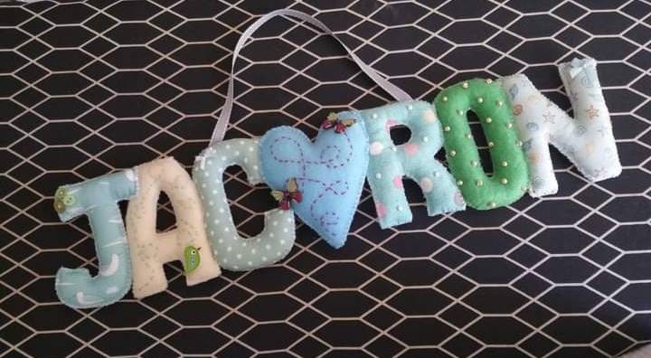 Hand Sewn Padded Letter Names. Perfect for a Newborn, Bedroom Gift ...