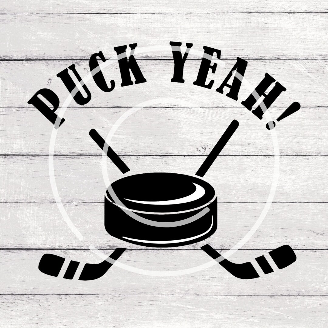 SVG Clipart Hockey Puck Yeah Silhouette, Cricut, SVG Compatible ...