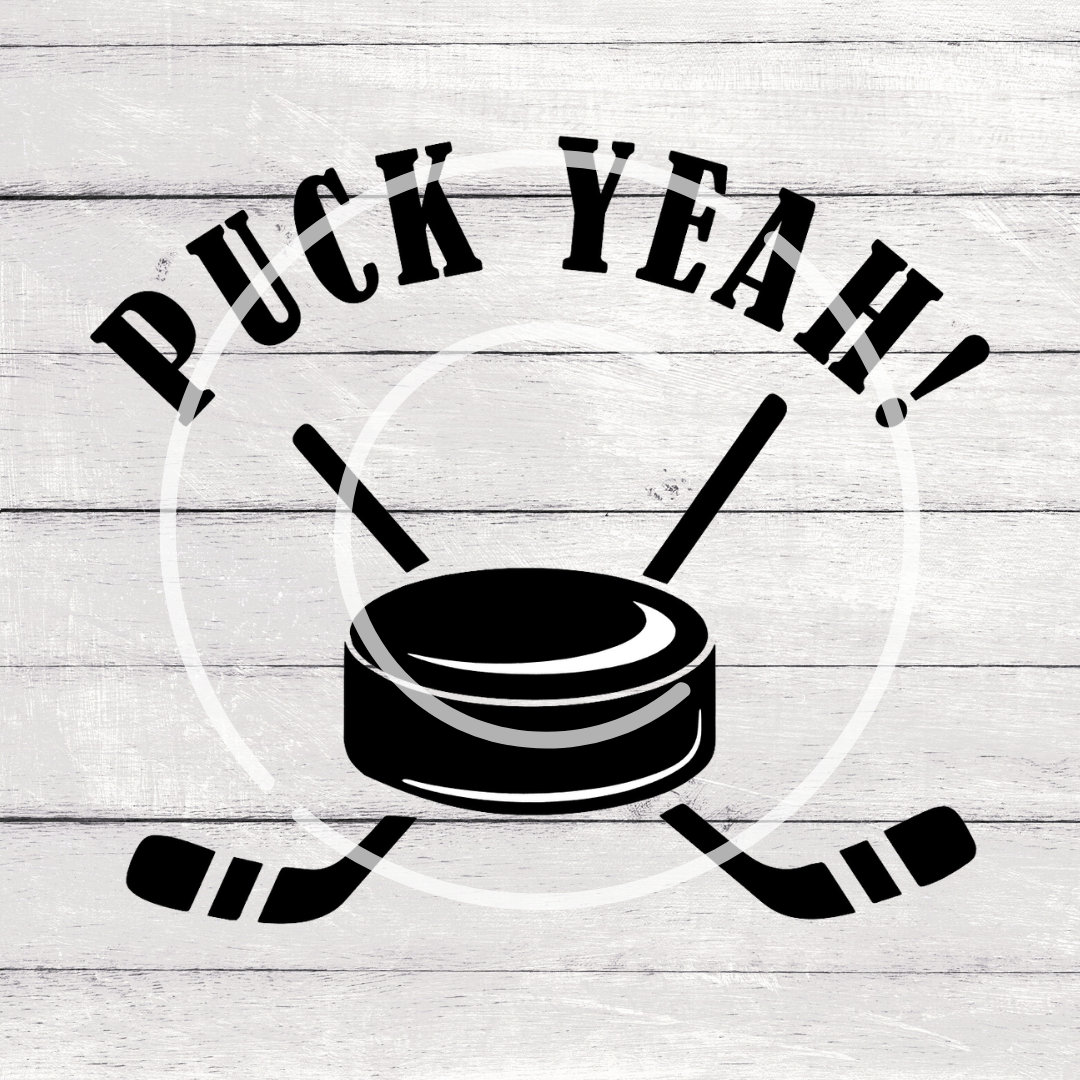 SVG Clipart Hockey Puck Yeah Silhouette, Cricut, SVG Compatible ...