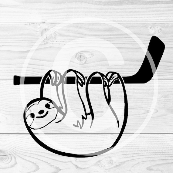 SVG Clipart Hockey Sloth Hockey Sloth Shirt Sloth Sign - Etsy