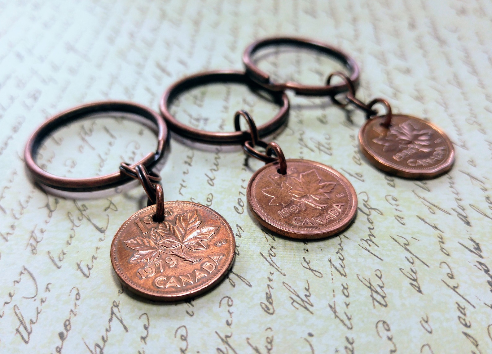 Canadian Penny Gift, Pick Your Year Penny Keychain, Lucky Penny, Canada ...