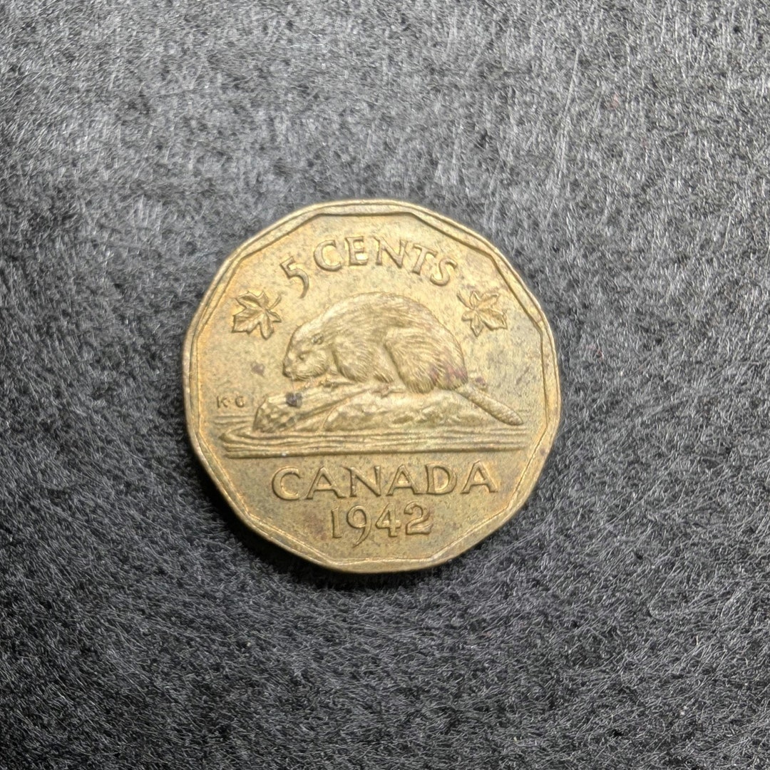 1942 Canada 5 Cent Tombac Coin - Etsy