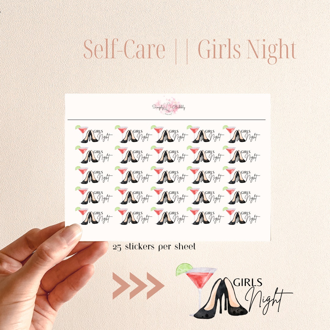 SBD Self-care Girls Night Sticker Sheet - Etsy