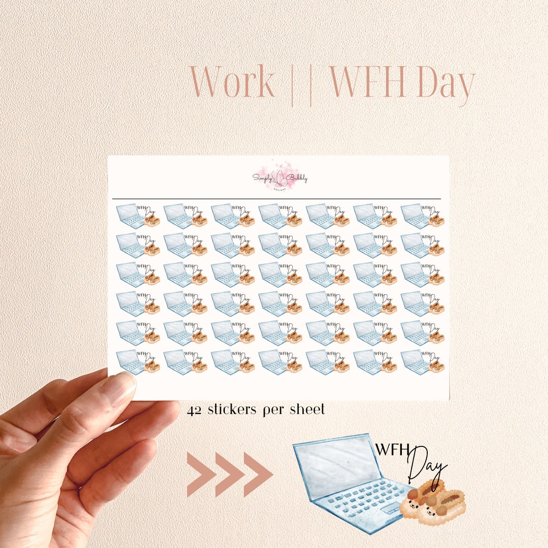 Planner Sticker Work WFH Day Sticker Cute Planner Sticker Journal ...