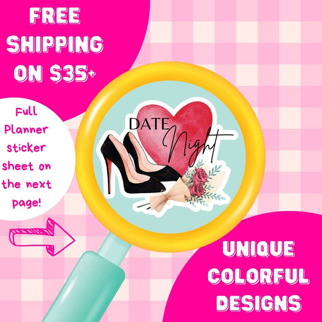 Date Night Sticker Small Planner Sticker Journal Sticker Going Out Gift ...